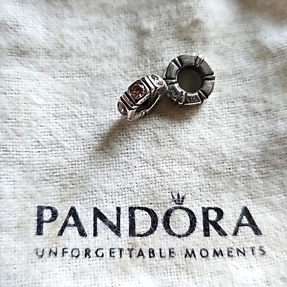 Pandora | Jewelry | Pandora Clearwhite Cz Trinity Spacer Charms Set Of ...